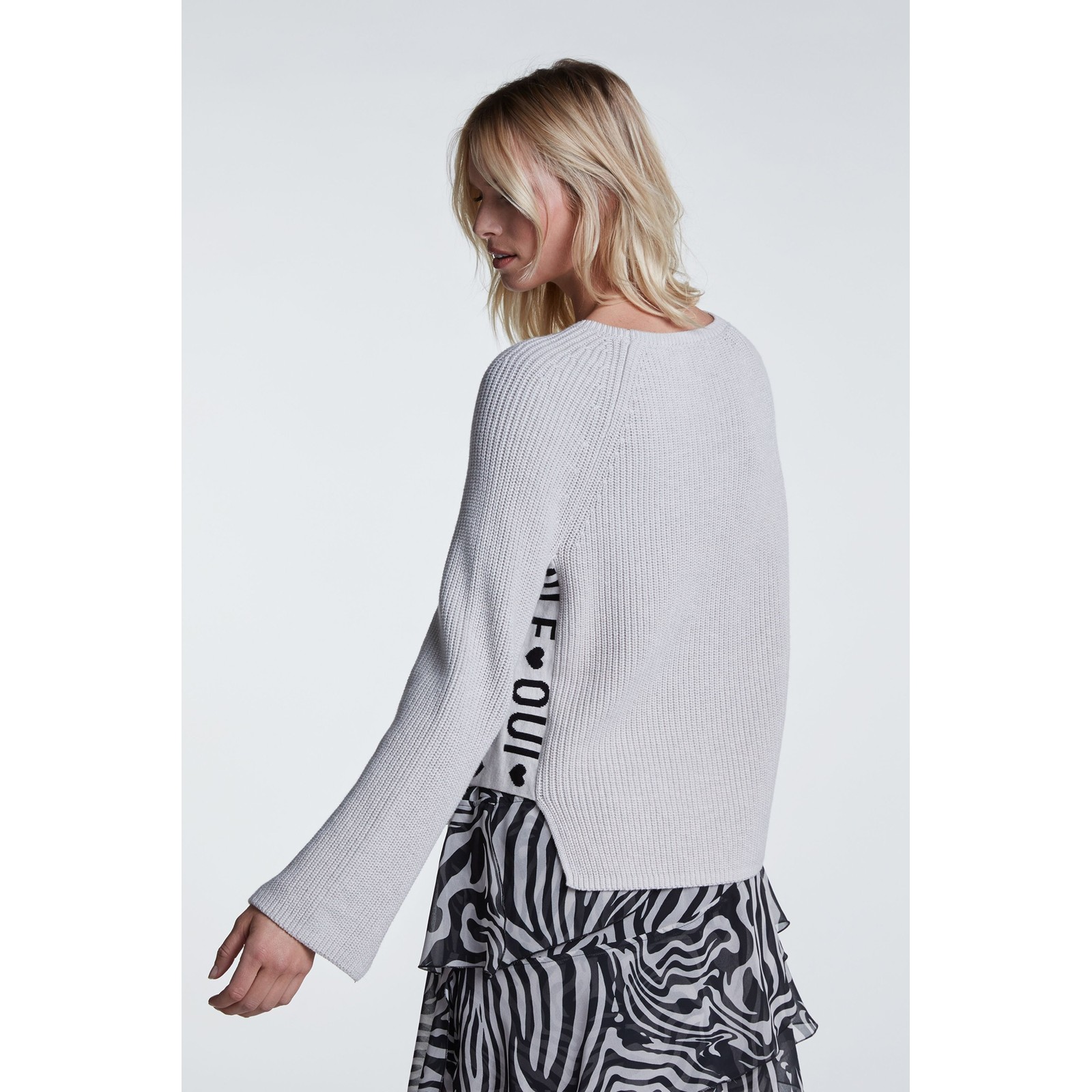 Oui Iconic Jumper in Stone