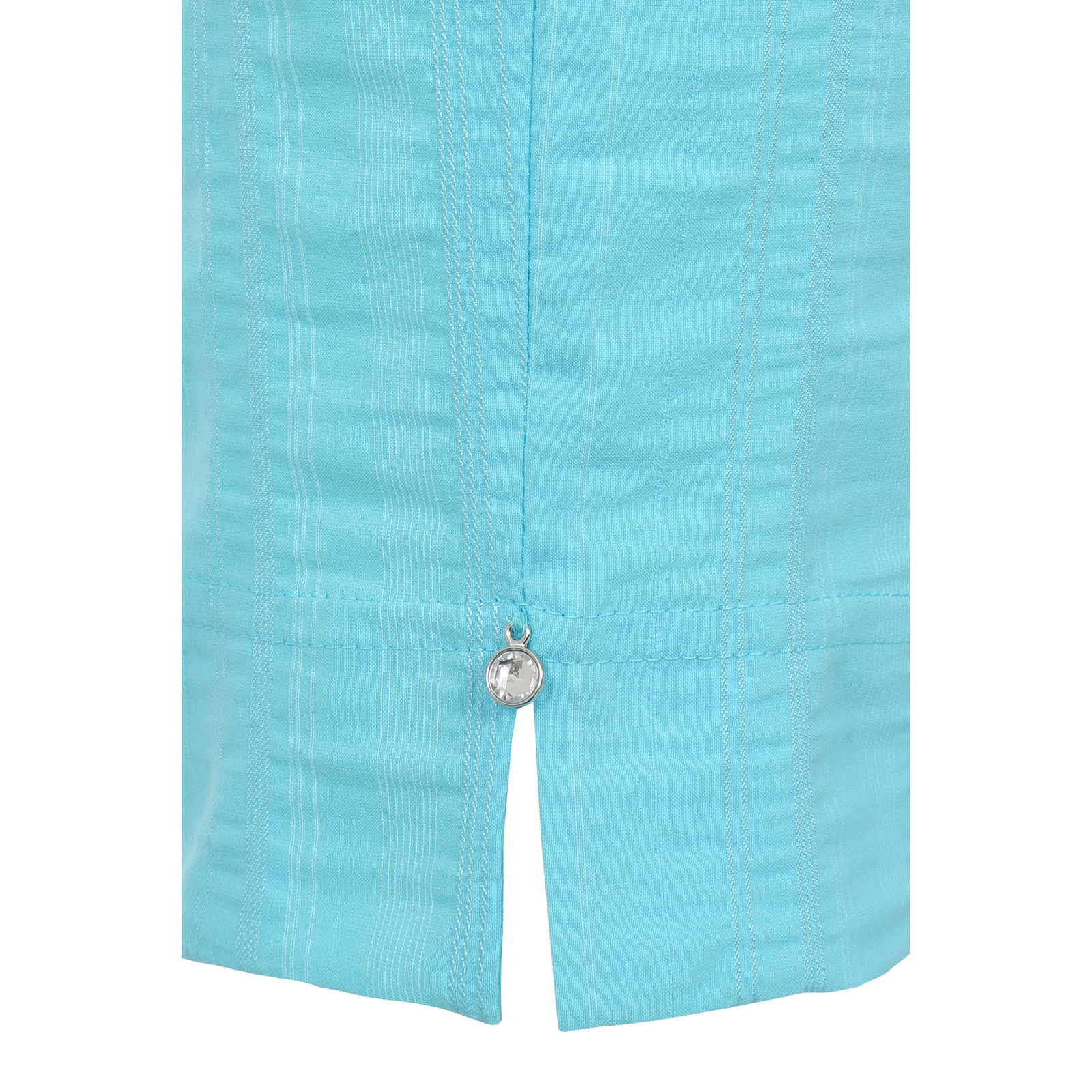 Robell Bella 09 Cotton Rich Seersucker (7/8) in Turquoise