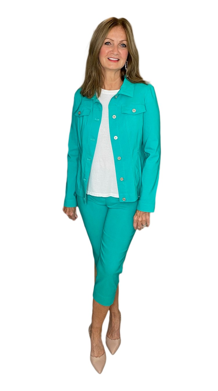 Robell Happy Jacket in Pool Green