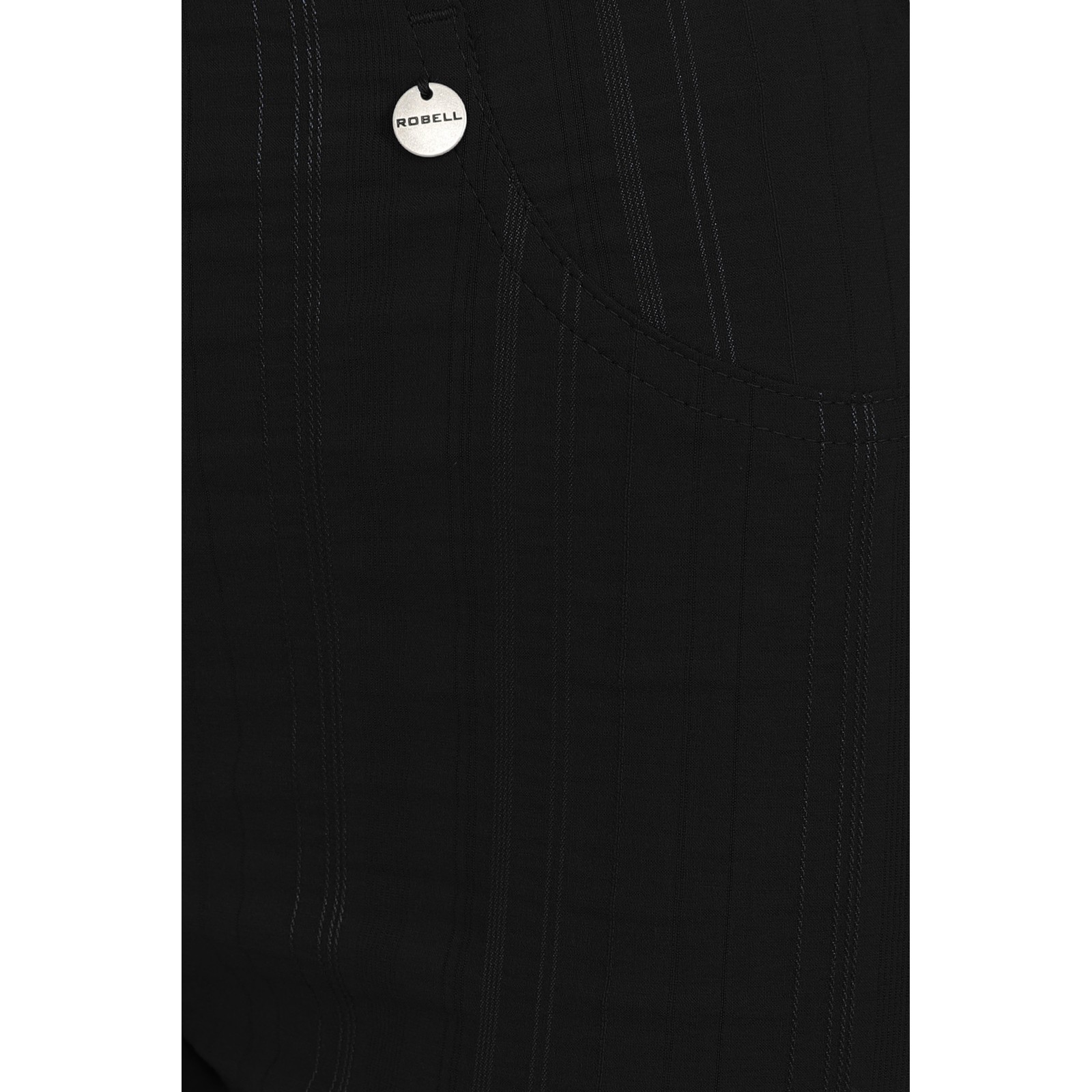 Robell Marie 07 Cotton Rich Seersucker in Black