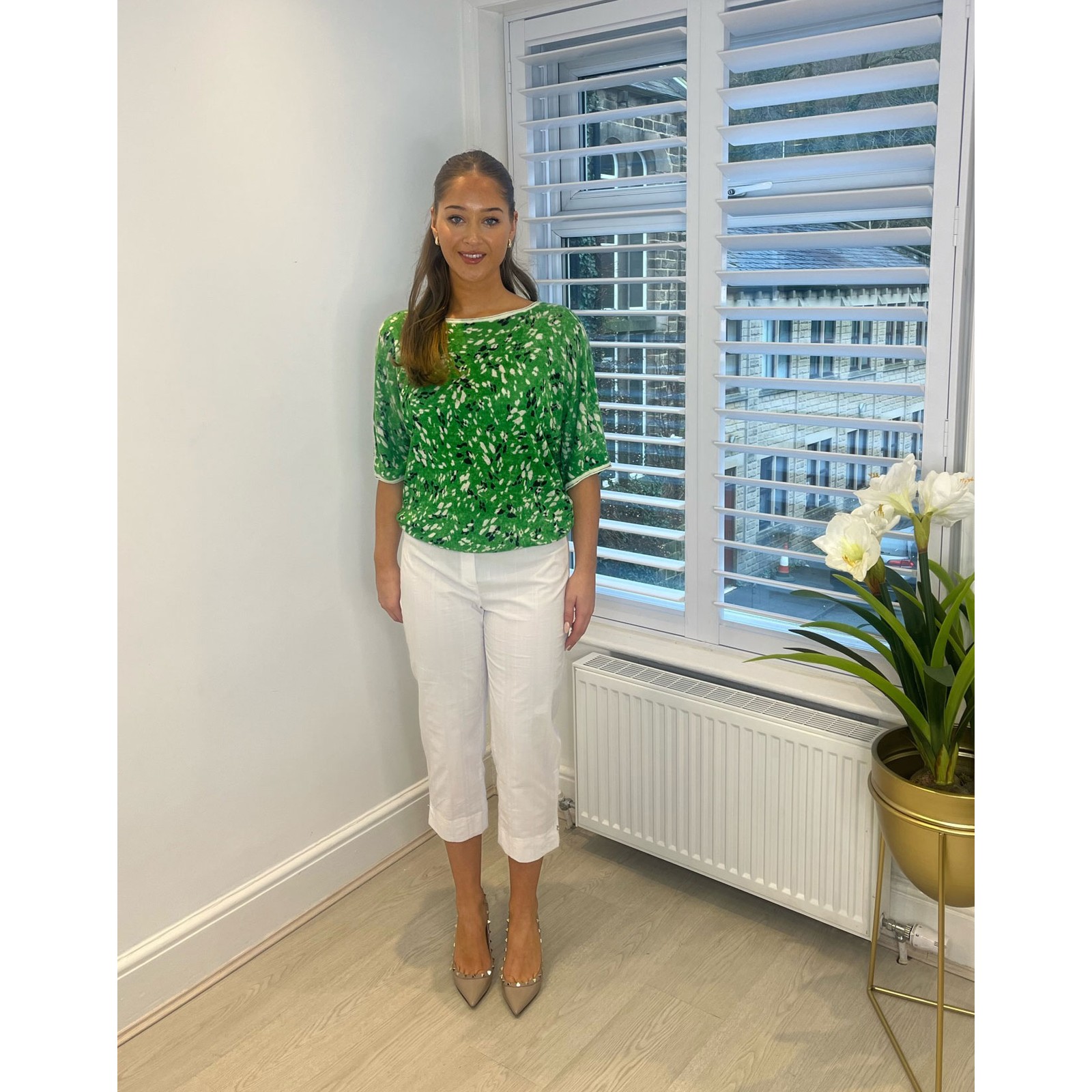 Robell Marie 07 Cotton Rich Seersucker in White