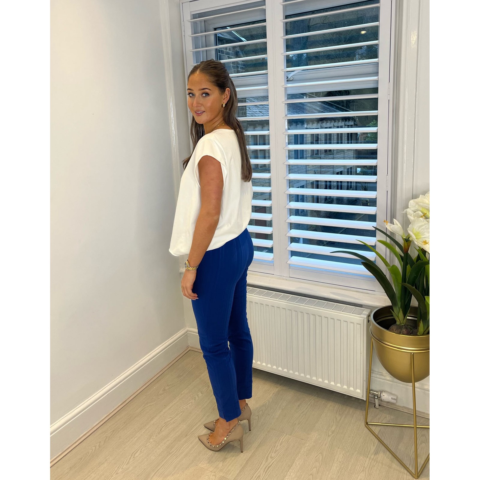 Robell Rose 09 Cotton Rich Seersucker in Royal