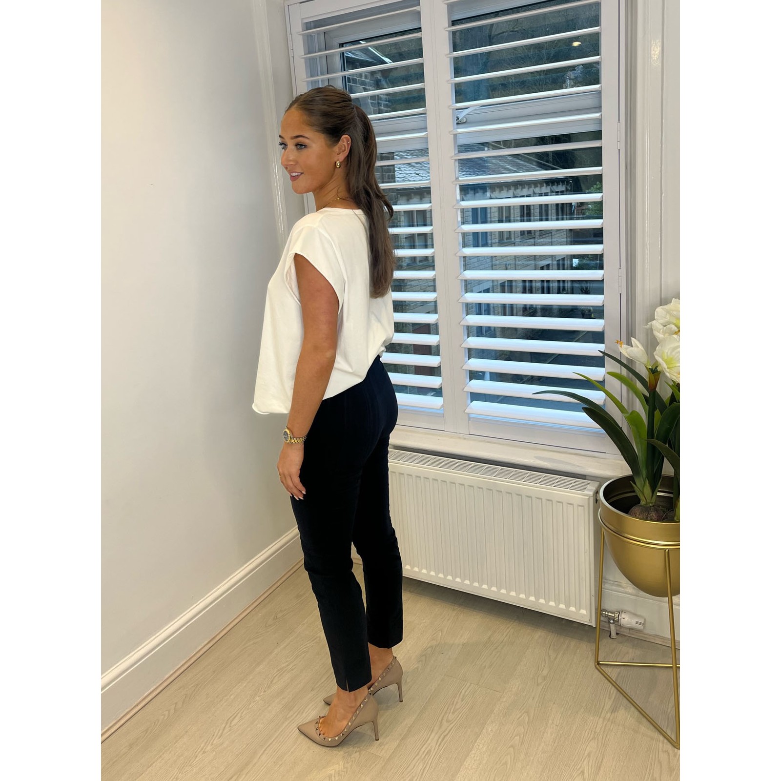 Robell Rose 09 Cotton Rich Seersucker in Navy