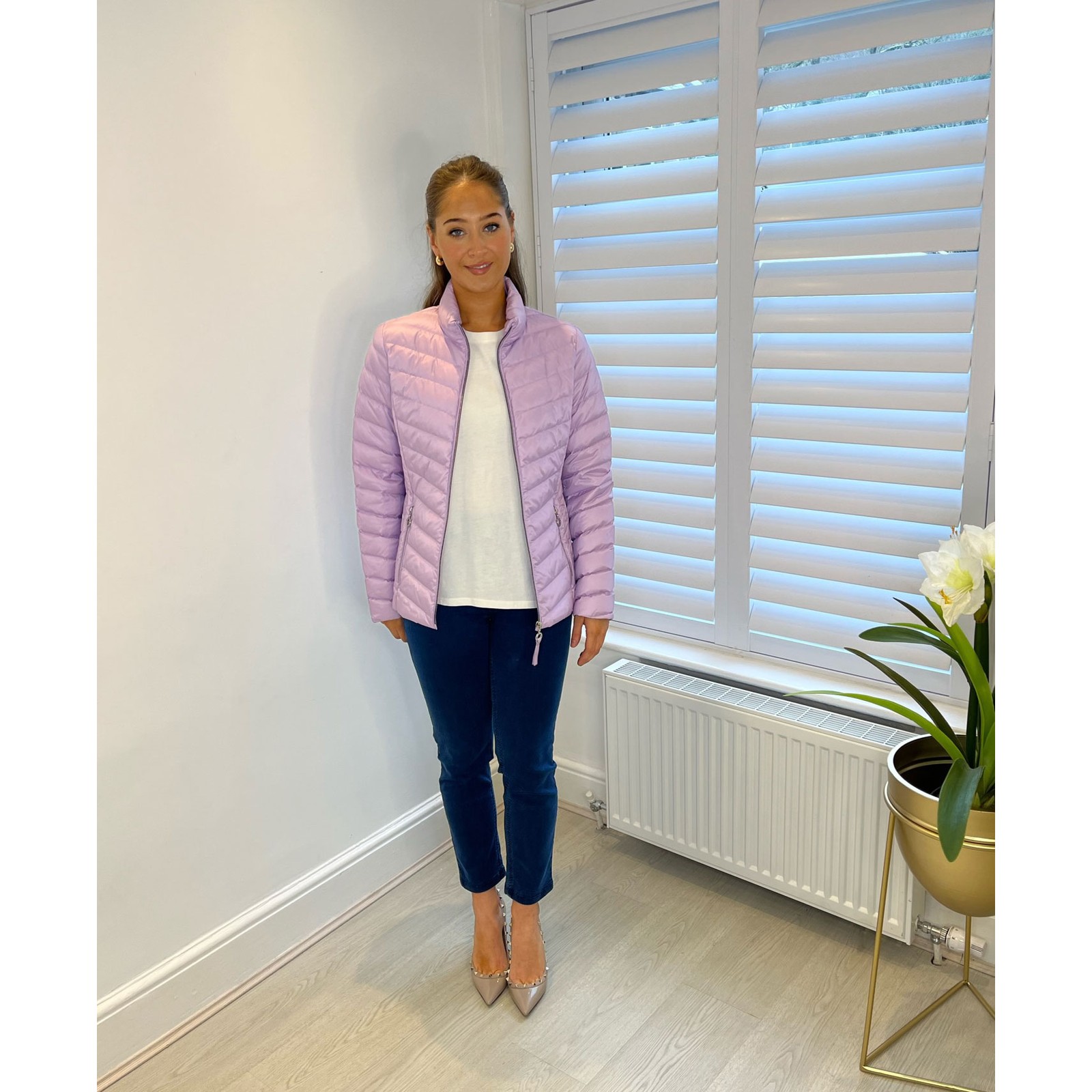 Frandsen Fiona Lightweight Padded Jacket in Lilac