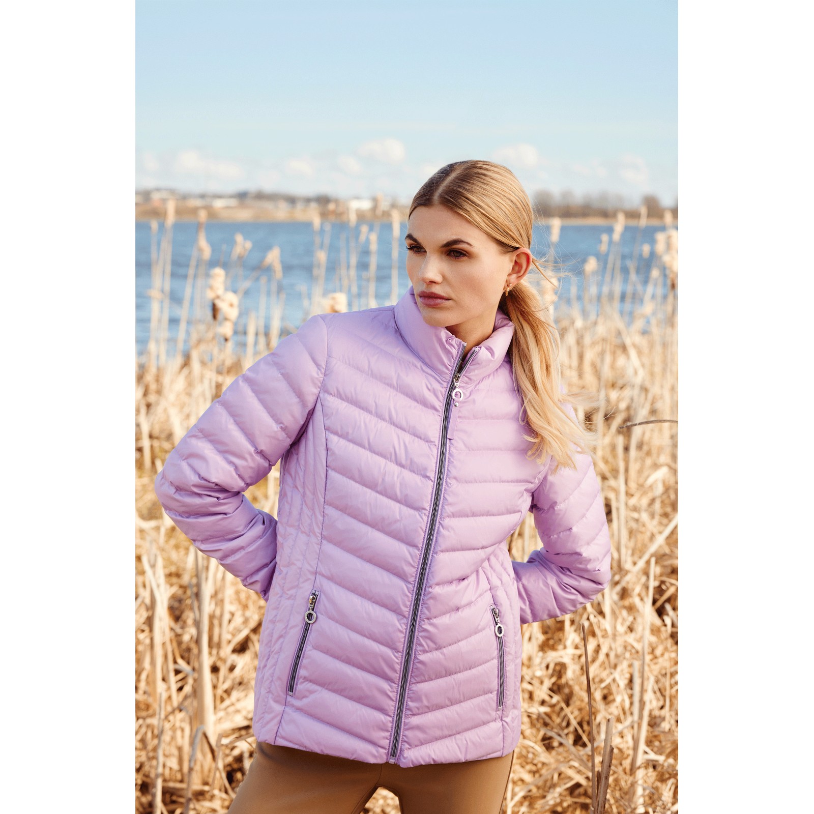 Frandsen Fiona Lightweight Padded Jacket in Lilac